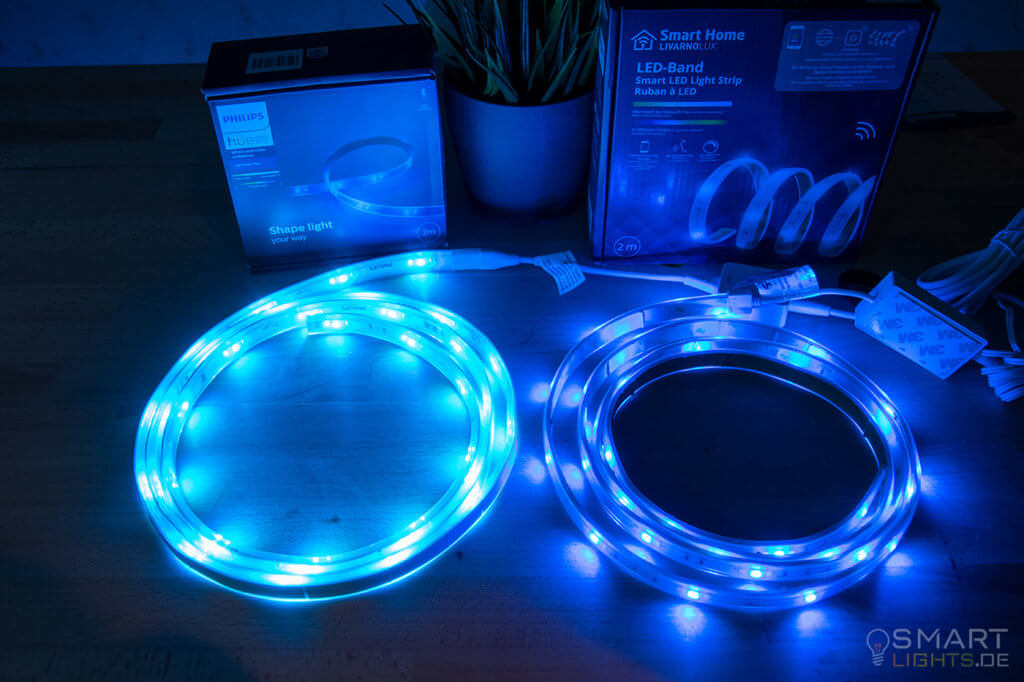 Vergleich: Lidl Zigbee LED Lightstrip gegen Philips Hue Lightstrip Plus ...